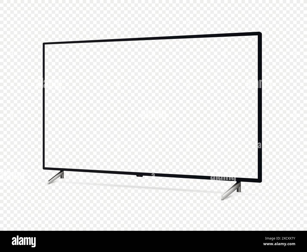 Realistic tv screen. Smart tv mockup. Blank television template. Vector ...