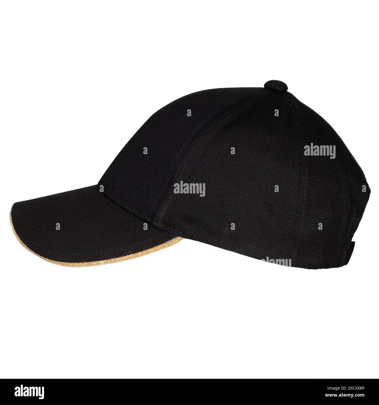 Black Baseball Cap Side View Stock Photo - Alamy