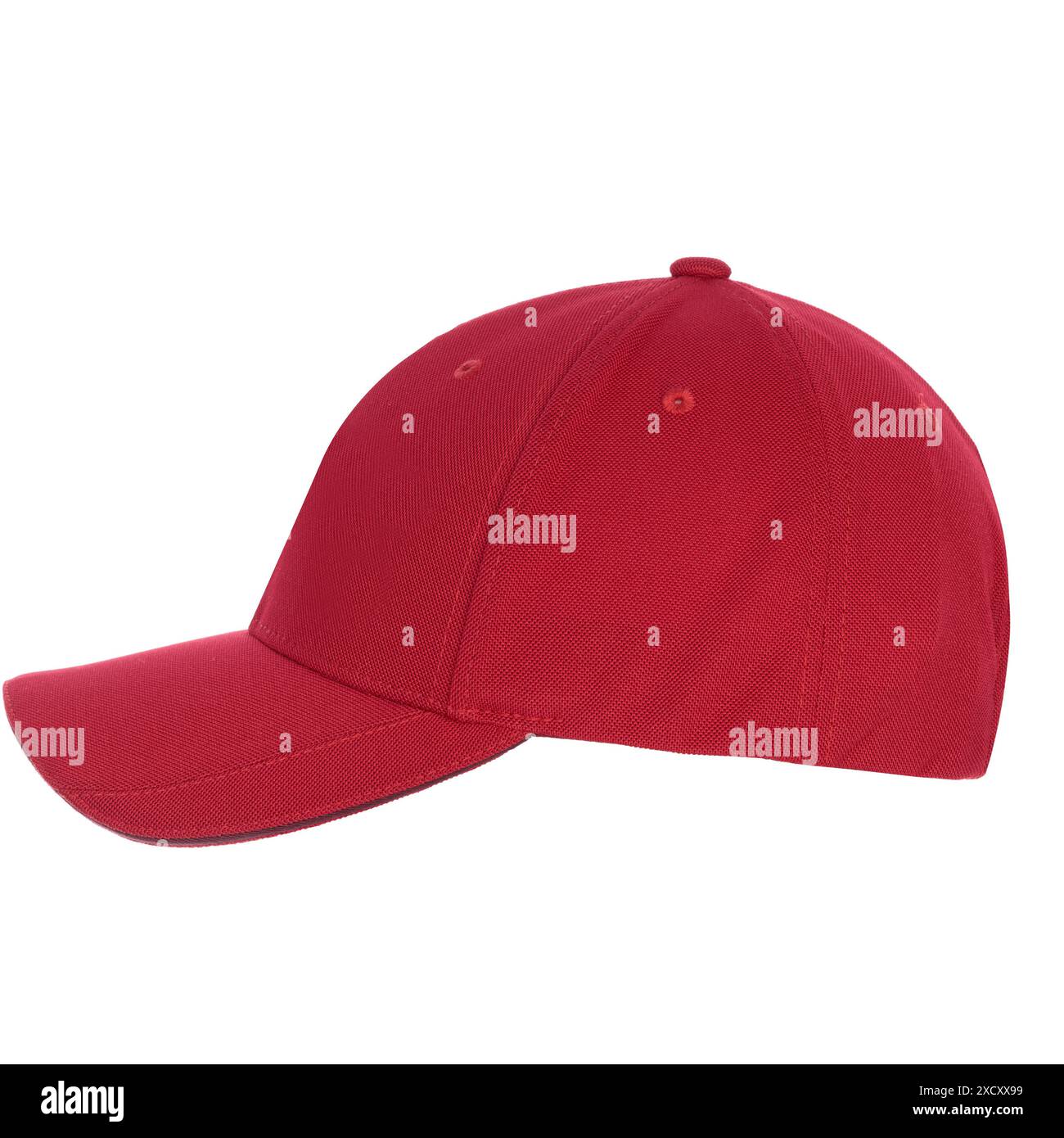 Red Baseball Cap Side View Stock Photo - Alamy