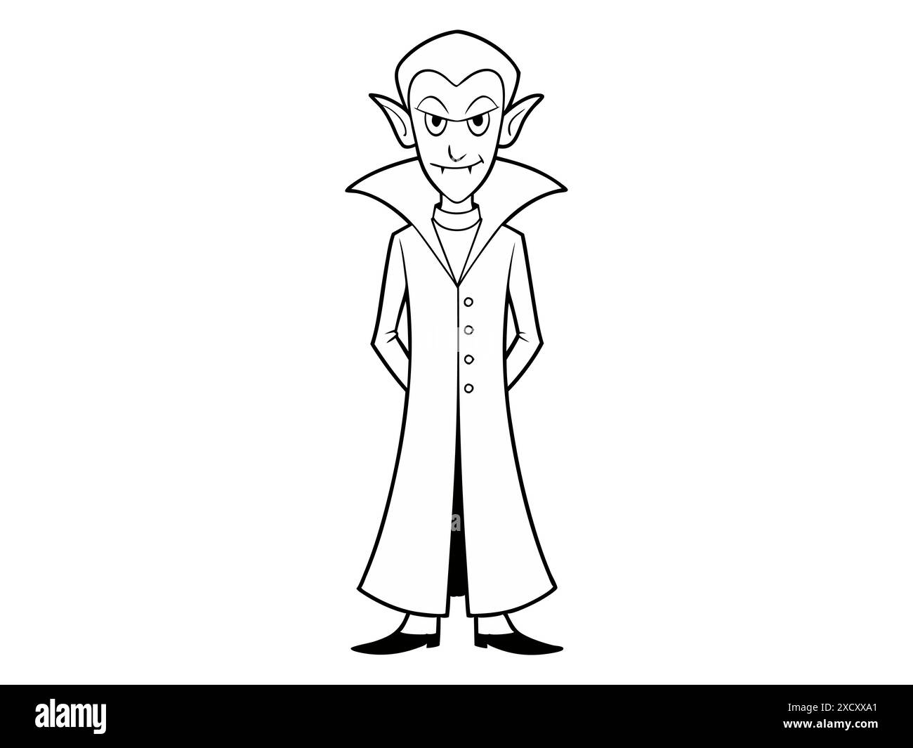 Creepy vampire coloring page vector Cut Out Stock Images & Pictures - Alamy