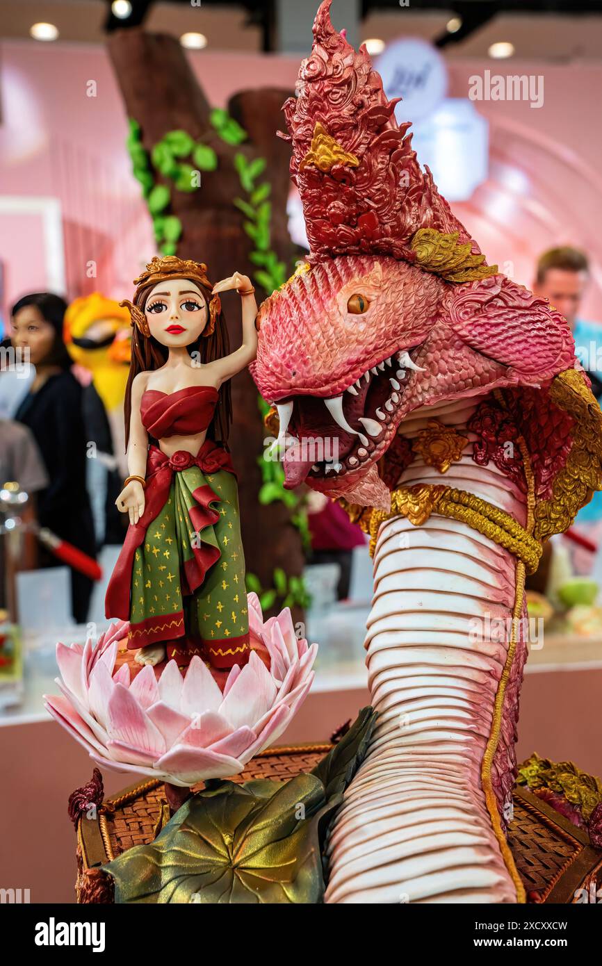 CentralWorld, Bangkok, Thailand - NOV 11, 2023 Lin Thailand Sweet Creation 2023, The sculpted ...