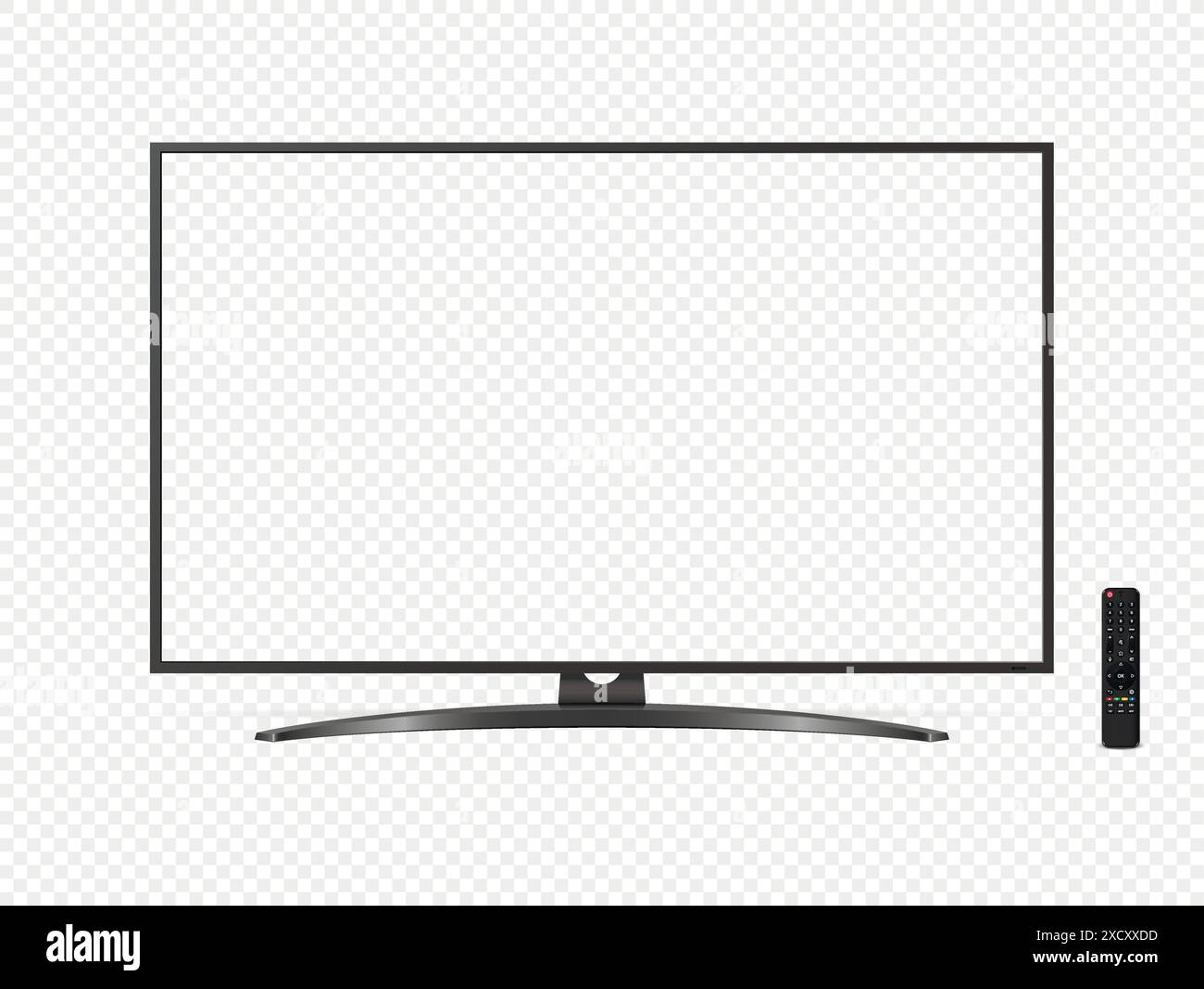 Smart tv mockup with transparent screen isolated on transparent ...