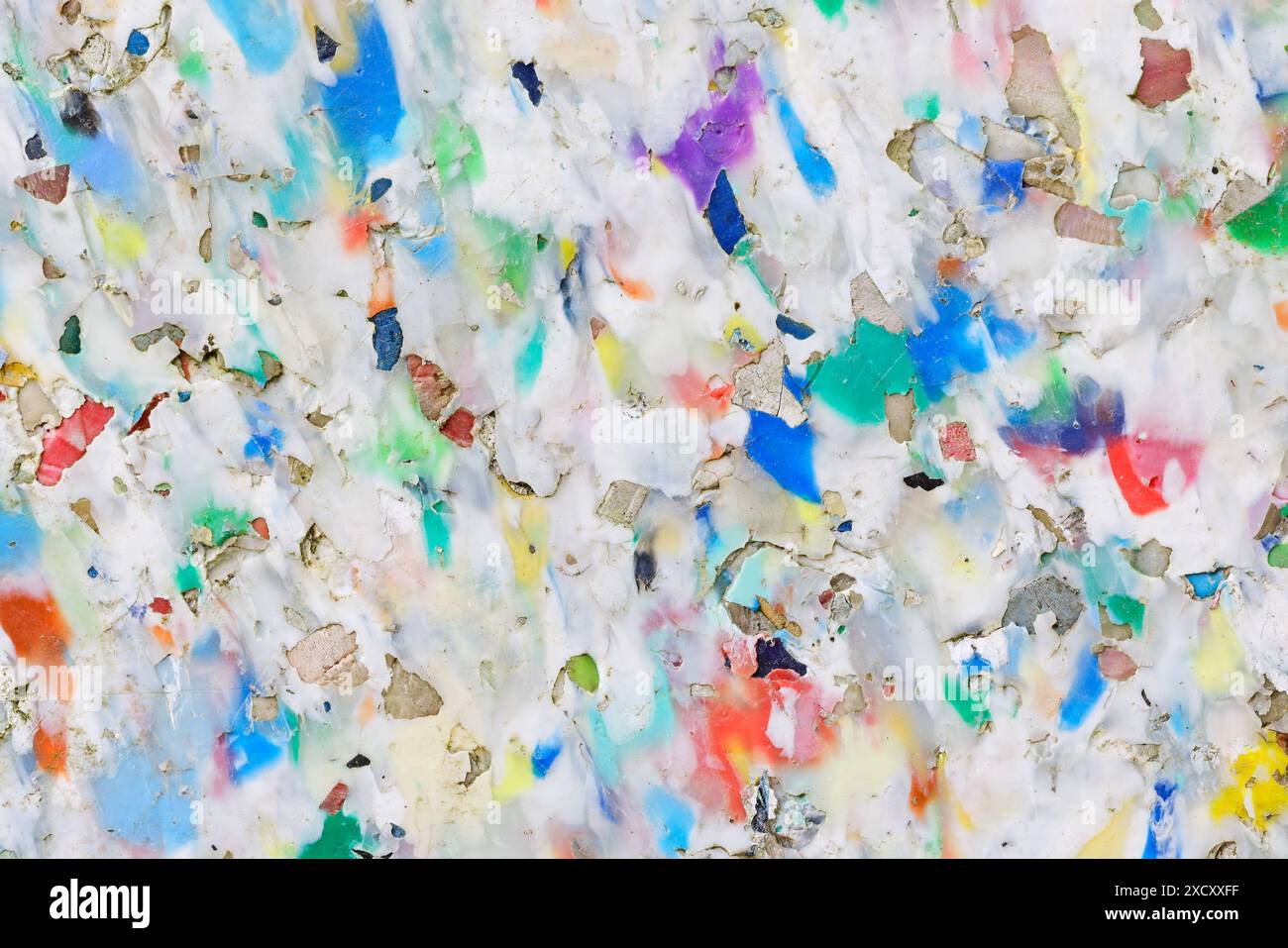 colourful abstract recycling plastic background macro with ...