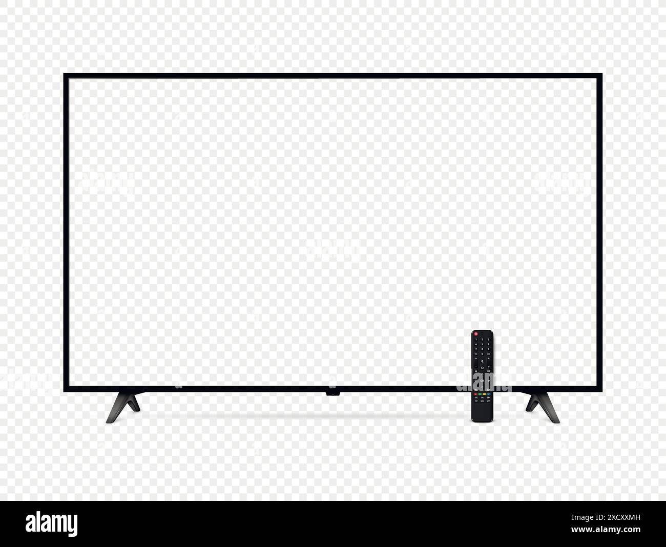 Modern oled tv with transparent screen isolated on transparent ...
