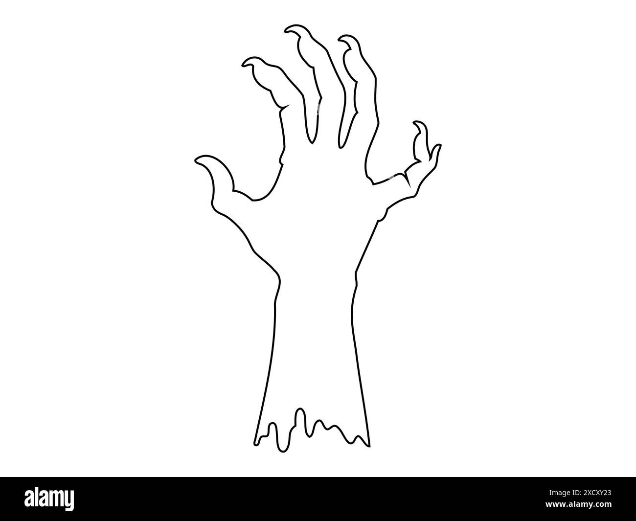 Creepy zombie coloring page vector hi-res stock photography and images ...