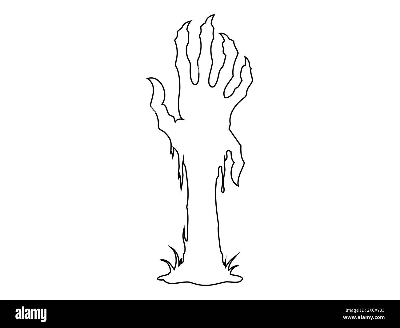 Creepy zombie coloring page vector hi-res stock photography and images ...