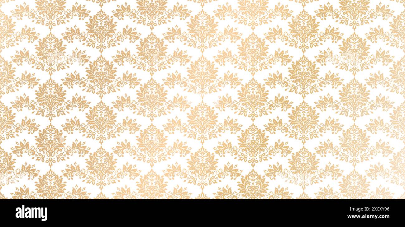 Damask seamless pattern Fine vector traditional oriental ornament with ...