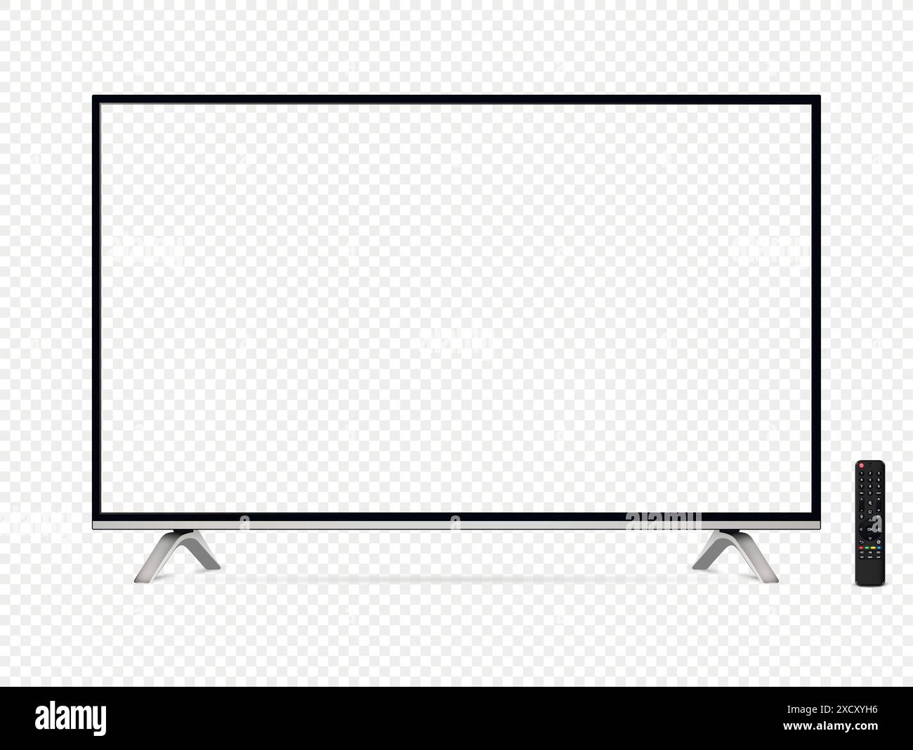Realistic tv screen. Smart tv mockup. Blank television template. Vector ...