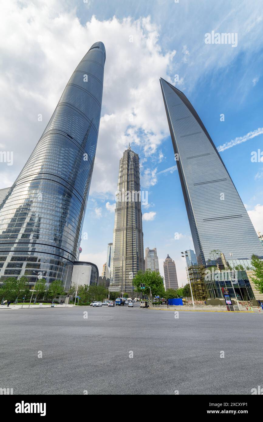 Shanghai, China - October 31, 2015: Bottom view of the Shanghai Tower ...