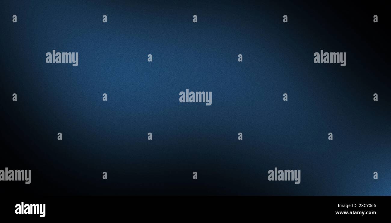 Dark blue gradient background with grainy texture and vignette effect ...