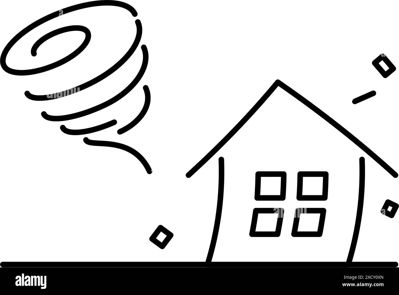 Natural disasters black line Cut Out Stock Images & Pictures - Alamy