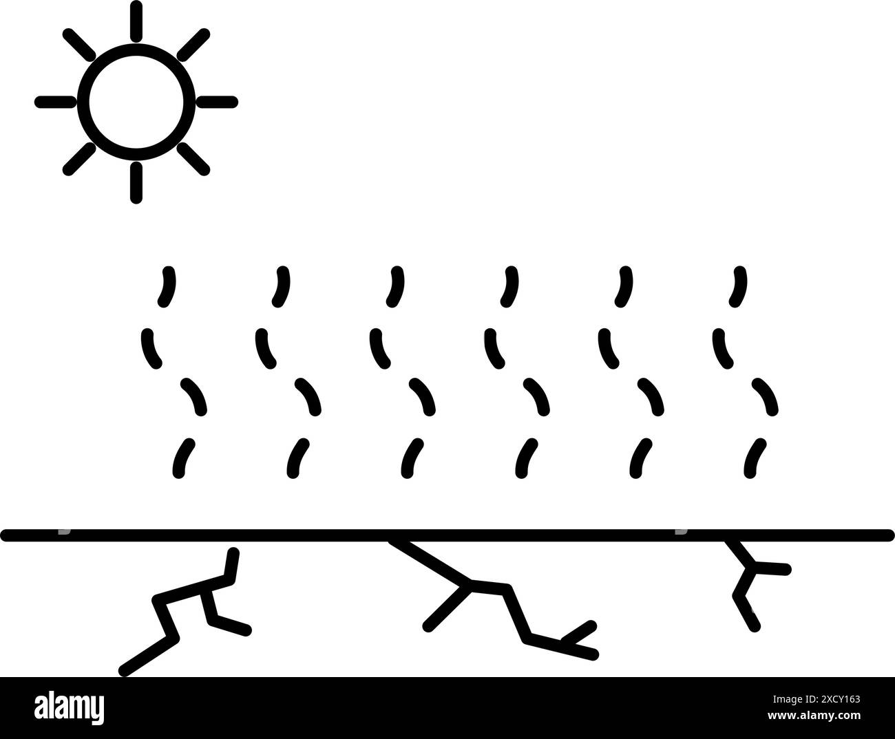 Drought stricken land Stock Vector Images - Alamy