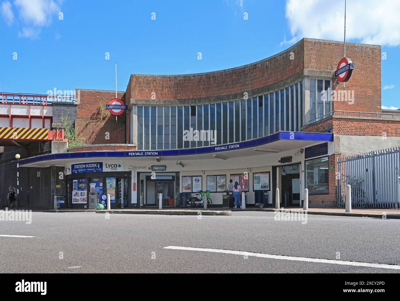 Main entrance to Perivale Underground Station in west London, UK ...