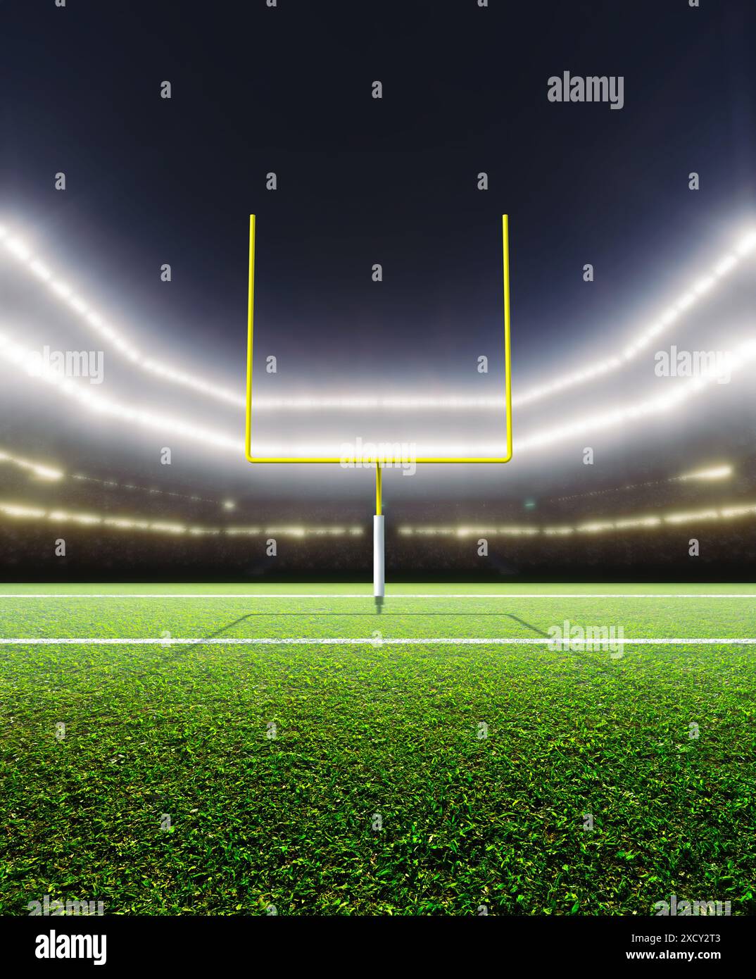 Generic Football Field At Night