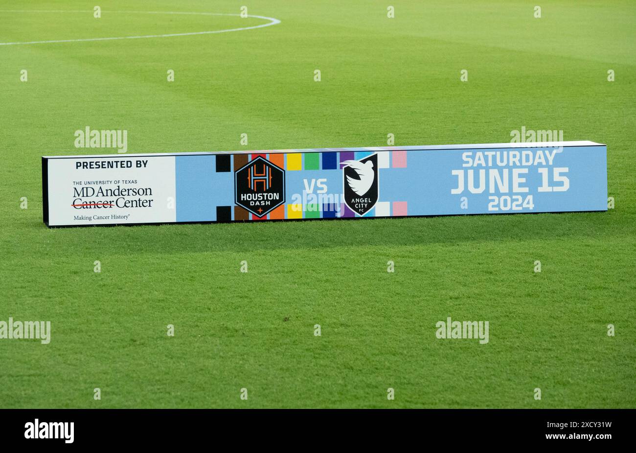 The Houston Dash celebrate pride night during match against Angel City ...