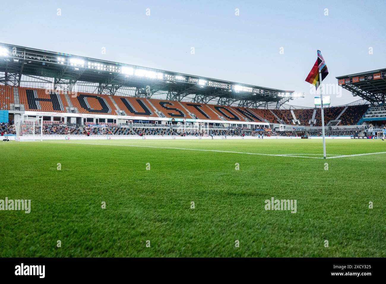 View of Shell Energy Stadium before kickoff of Houston Dash vs Angel ...