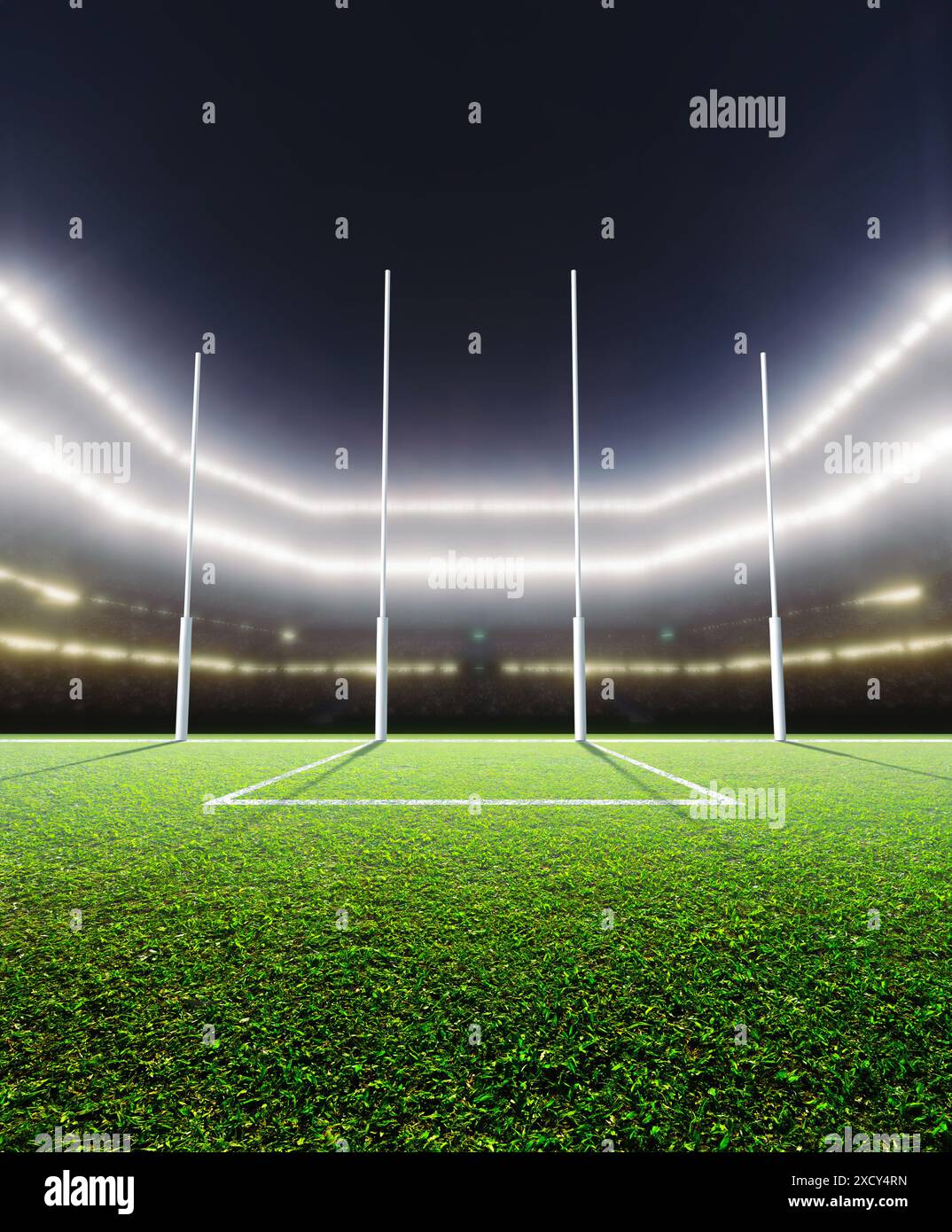 Aussie rules goal posts hi-res stock photography and images - Alamy