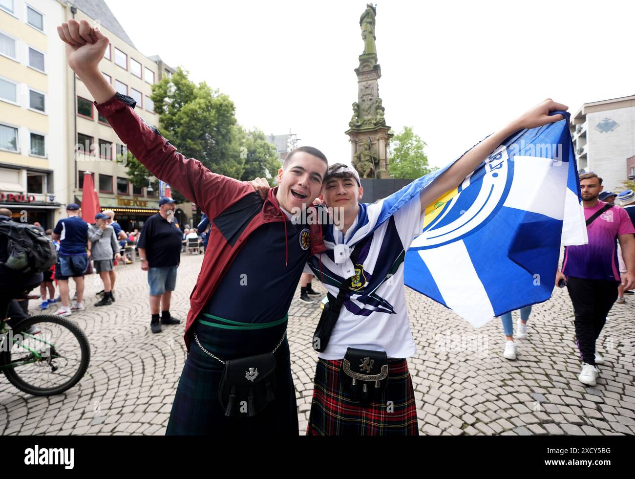 Scotland fans in Cologne, Germany. Scotland will face Switzerland in ...