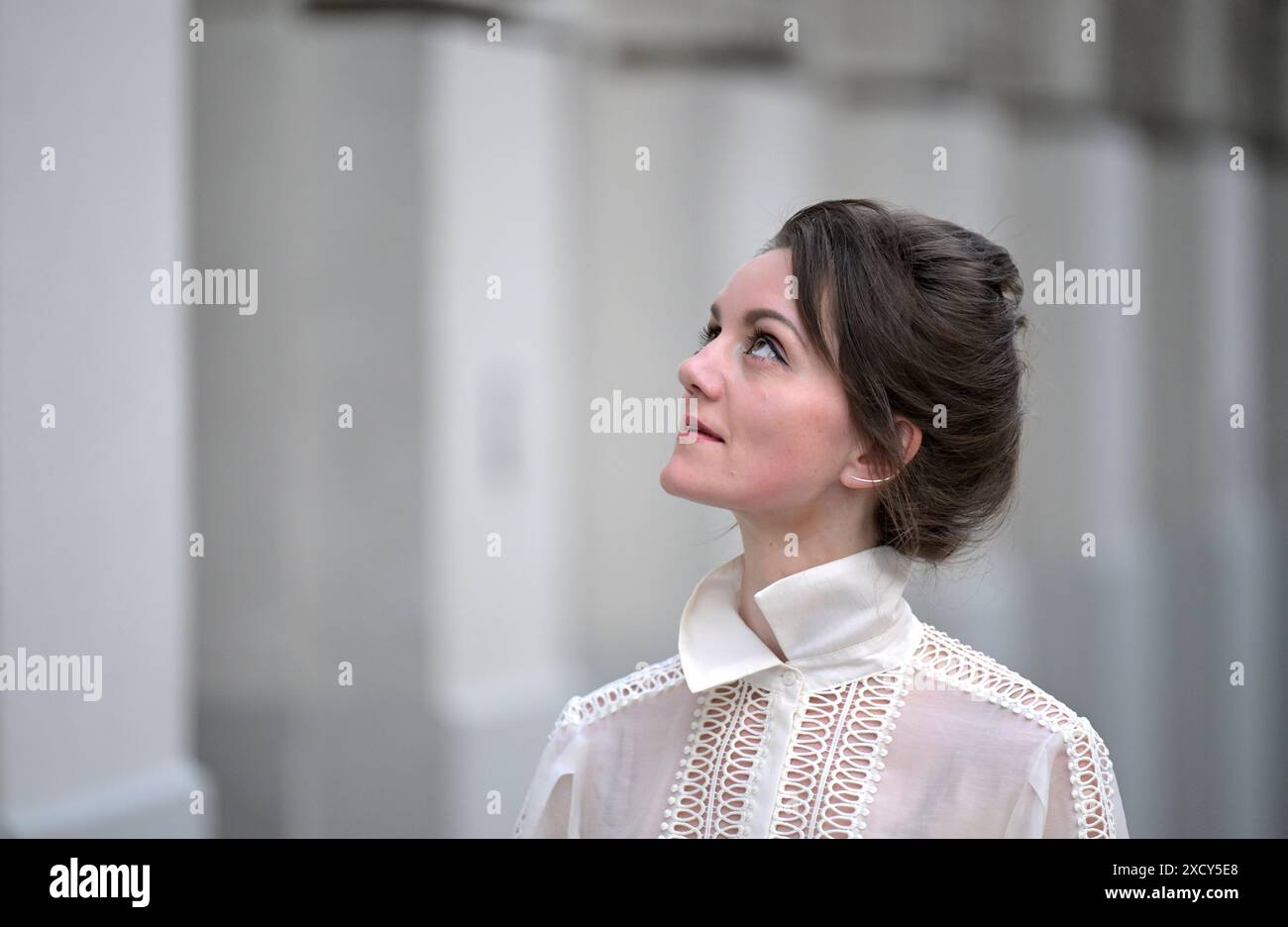The author Tamara Stajner in an interview with the APA - Austria Press ...