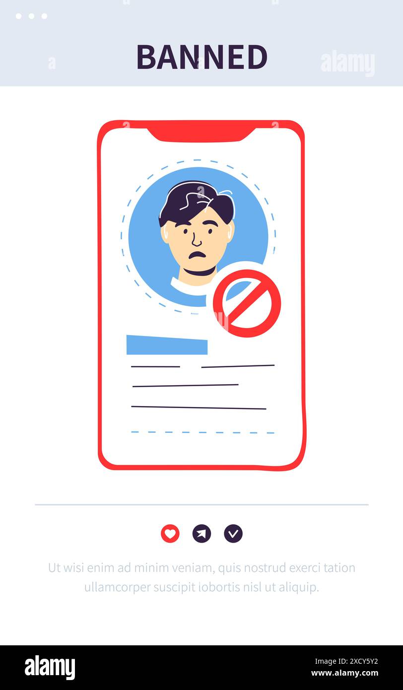 Account banned vector hi-res stock photography and images - Alamy