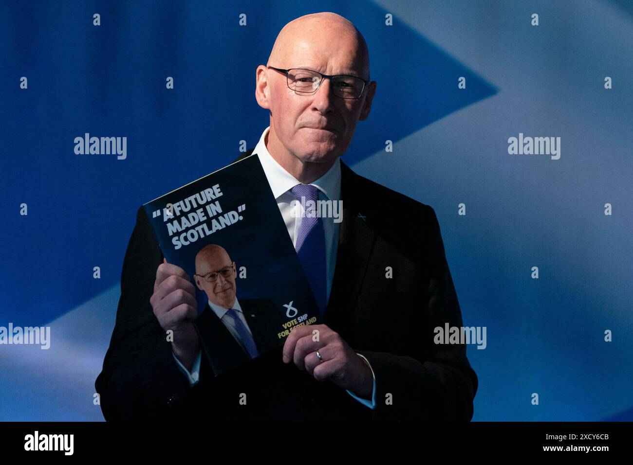 Scottish First Minister and SNP leader John Swinney during the party's ...