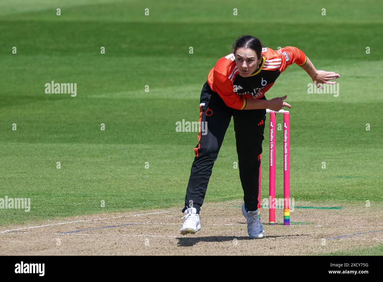 Heather Graham in action with the bat during the Charlotte Edwards Cup ...