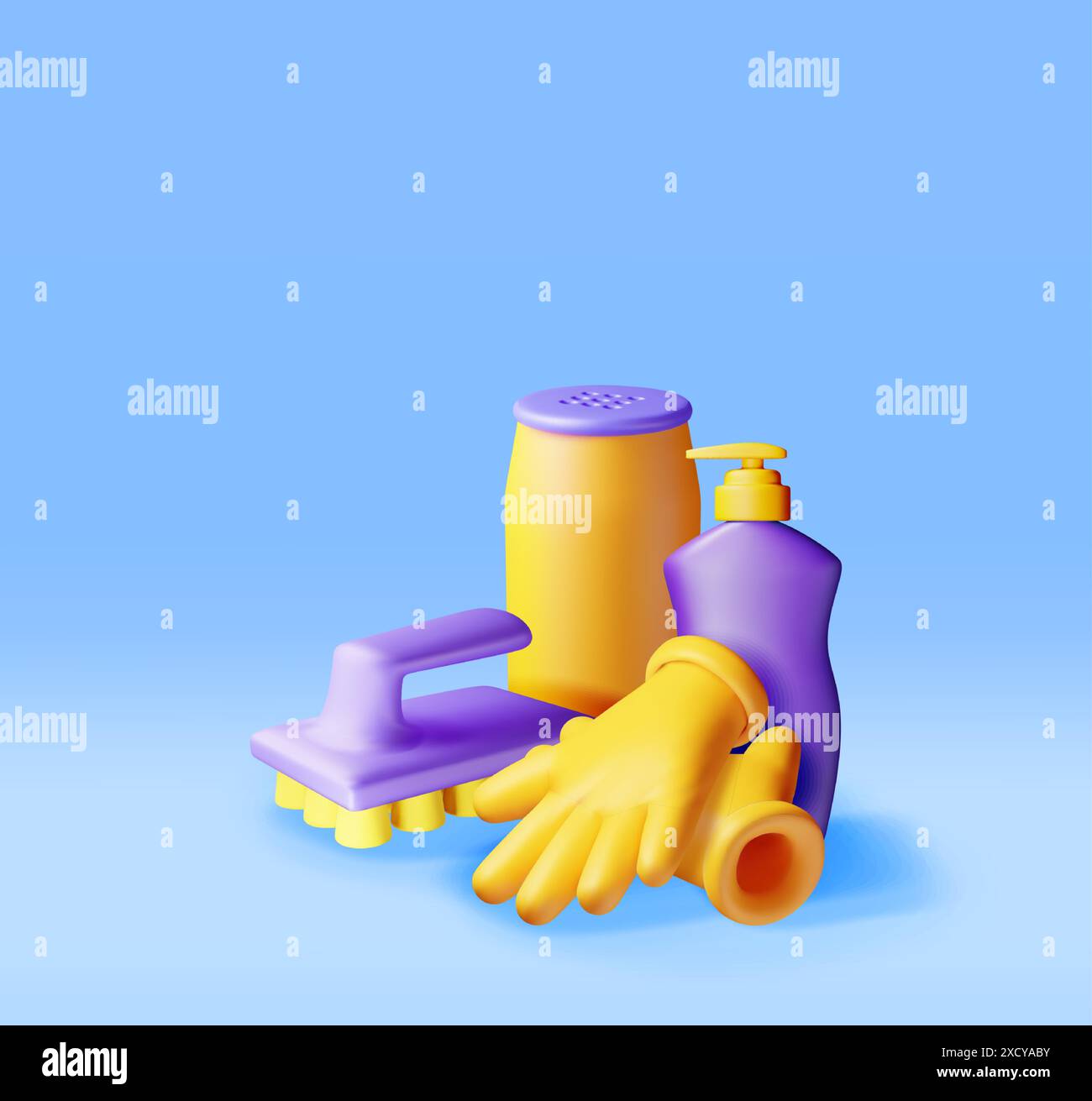 Yellow rubber gloves icon cartoon Stock Vector Images - Alamy