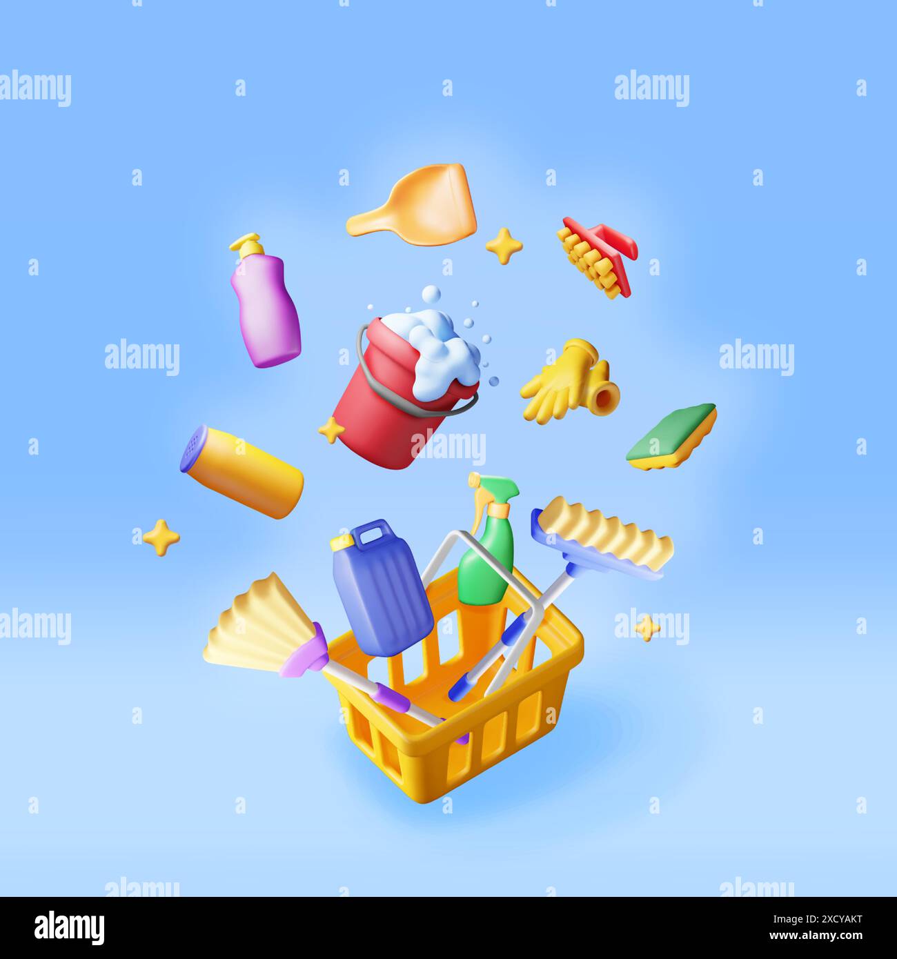 3d render concept cleaning Stock Vector Images - Alamy
