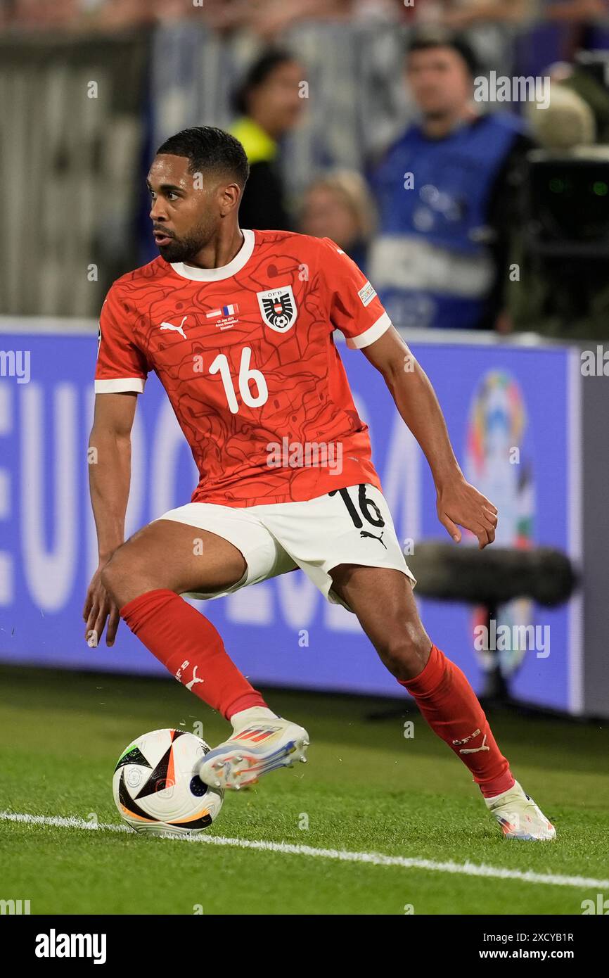 Dusseldorf, Germany. 17th June, 2024. Austria's Philipp Mwene during ...