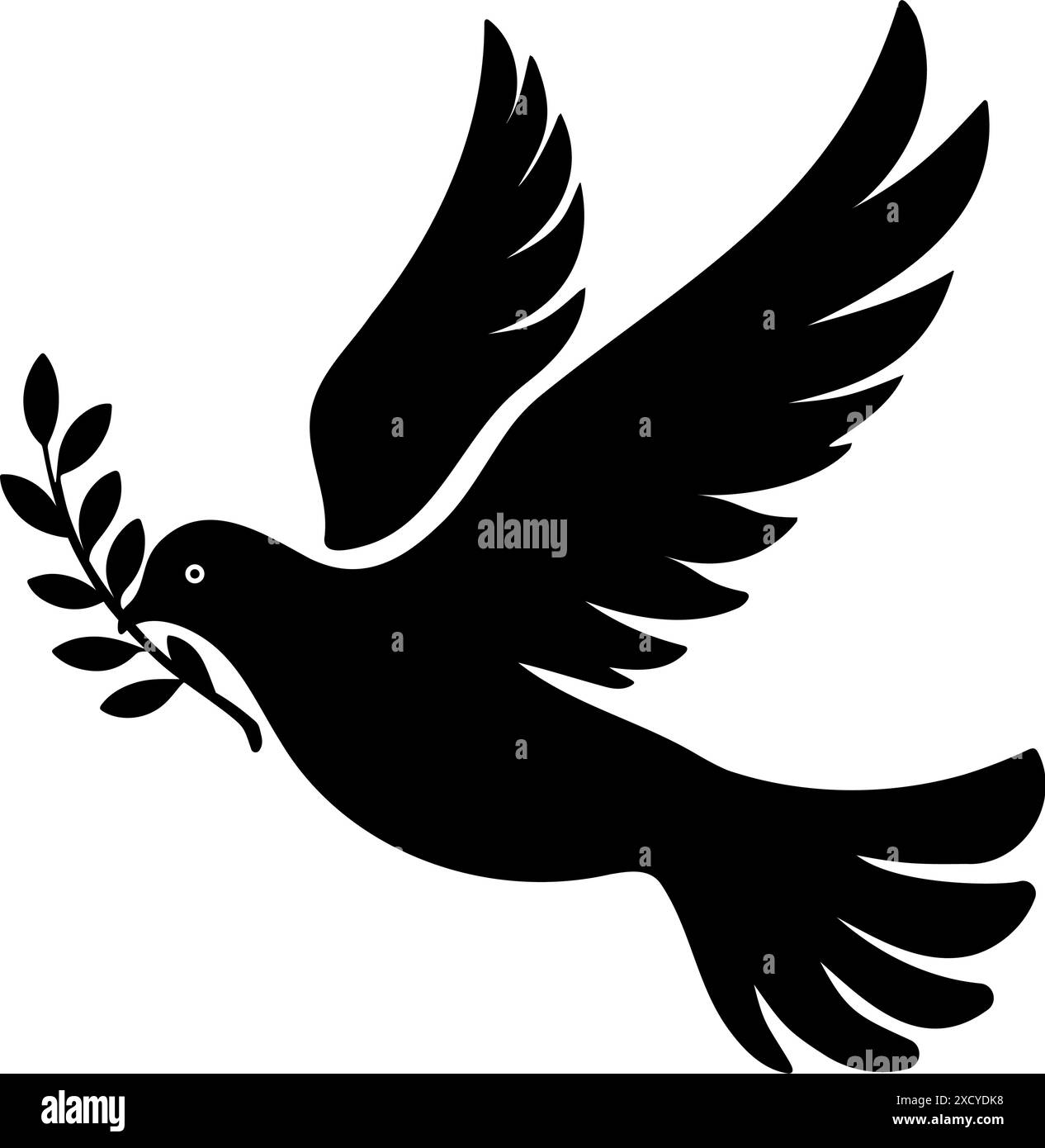 Dove of peace silhouette. Vector illustration Stock Vector Image & Art ...