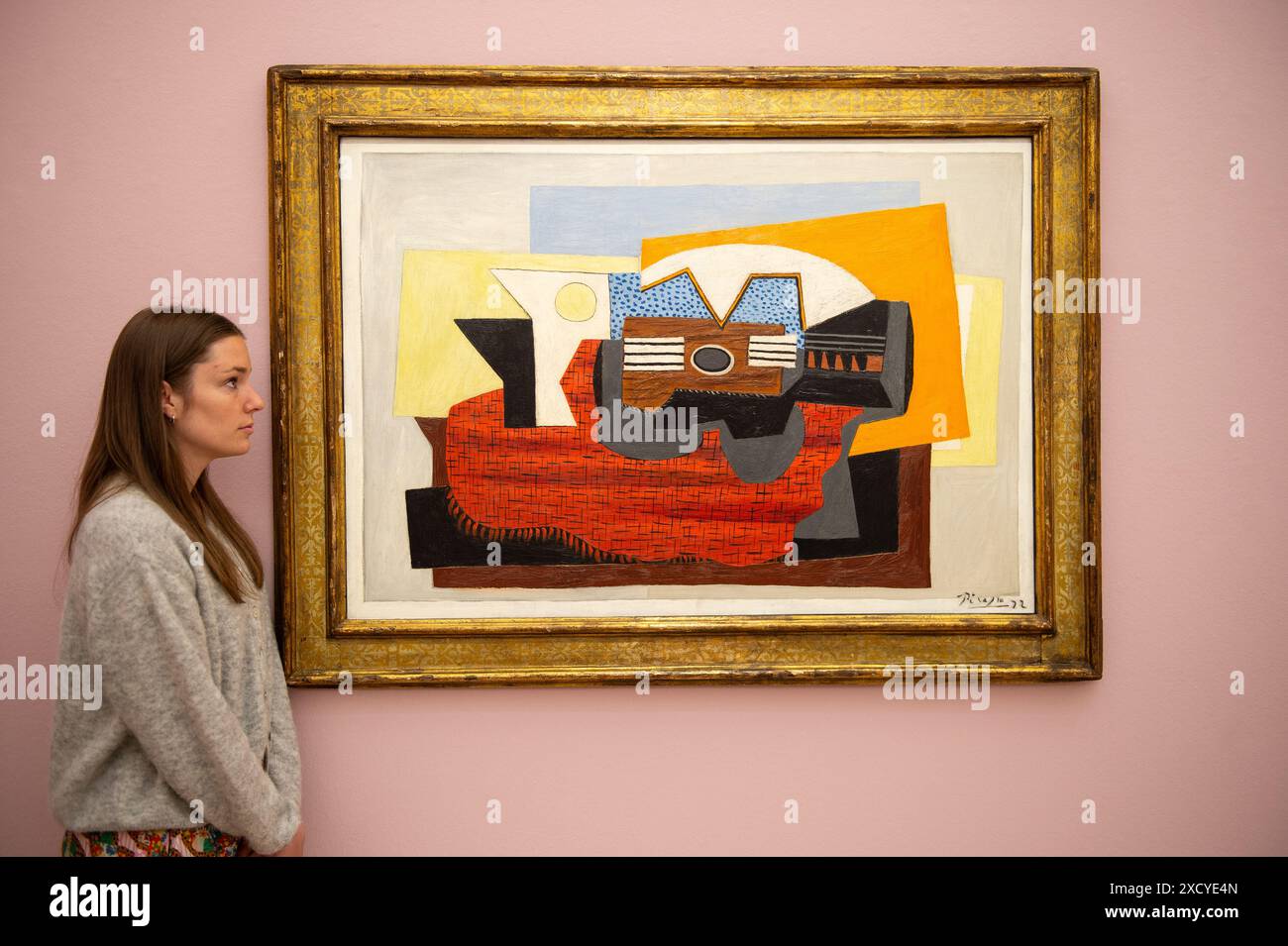 London, England, UK. 19th June, 2024. Sotheby's staff member stands by ...