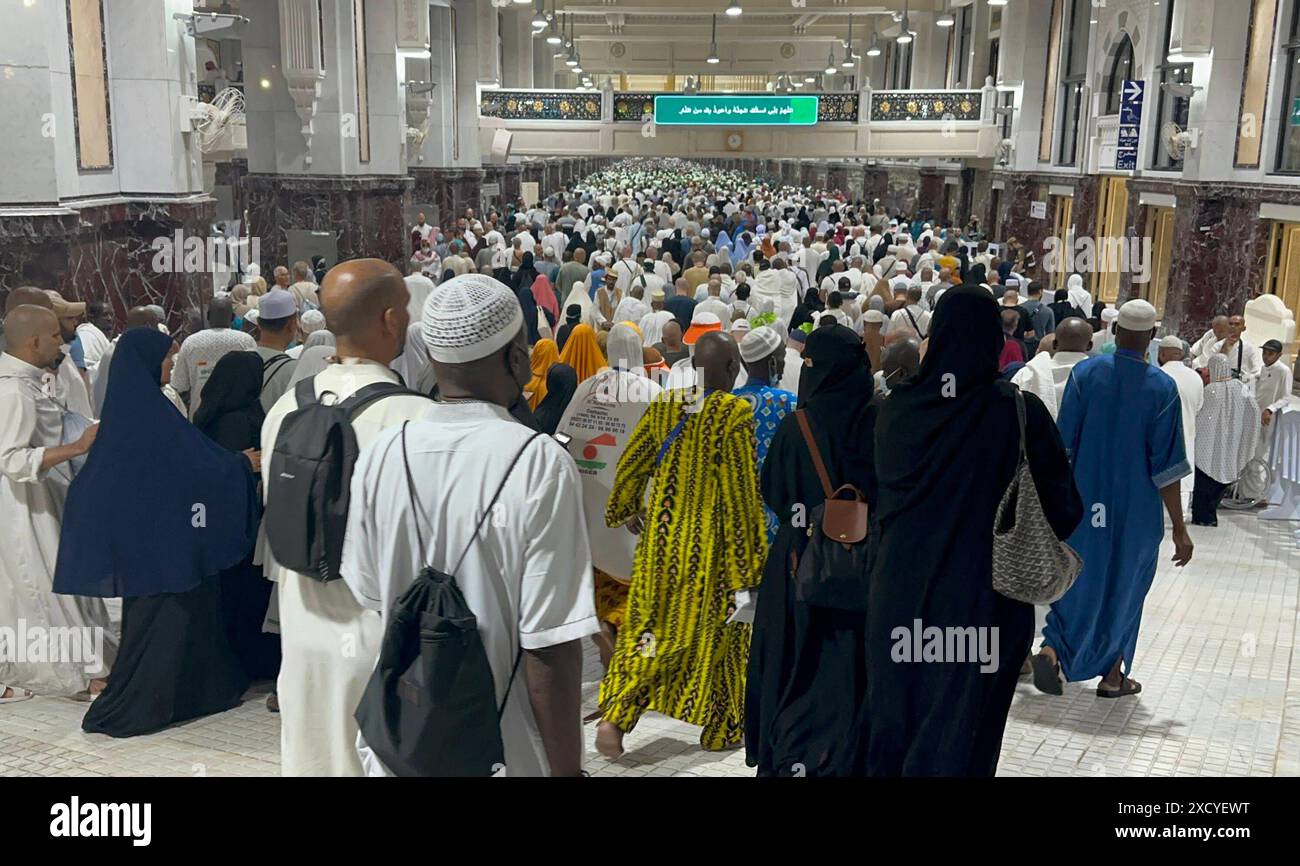 Muslim pilgrims gather to perform the farewell circumambulation or ...