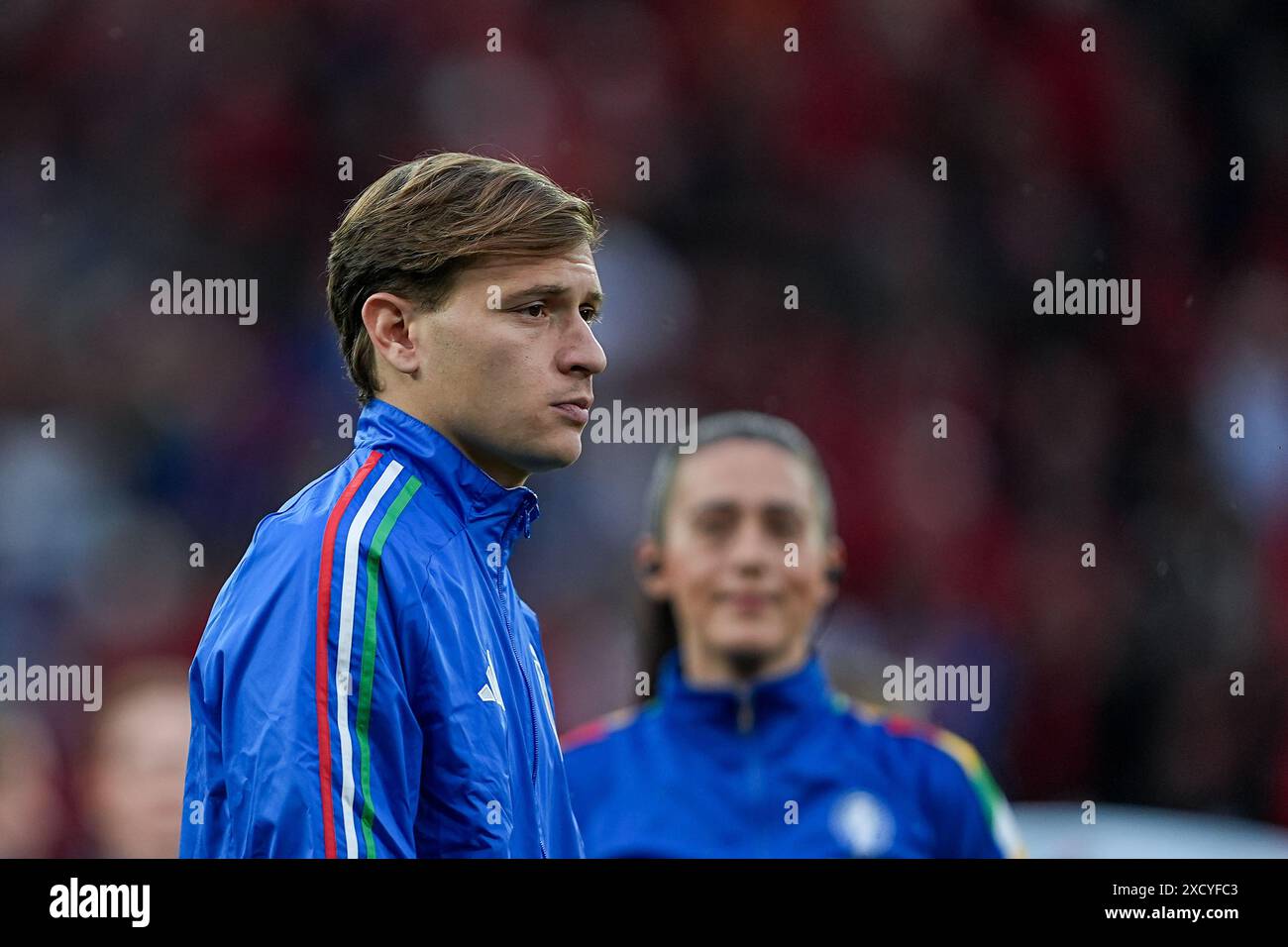 Dortmund, Germany, June 15th 2024: Nicolo Barella (18 Italy) enters the ...