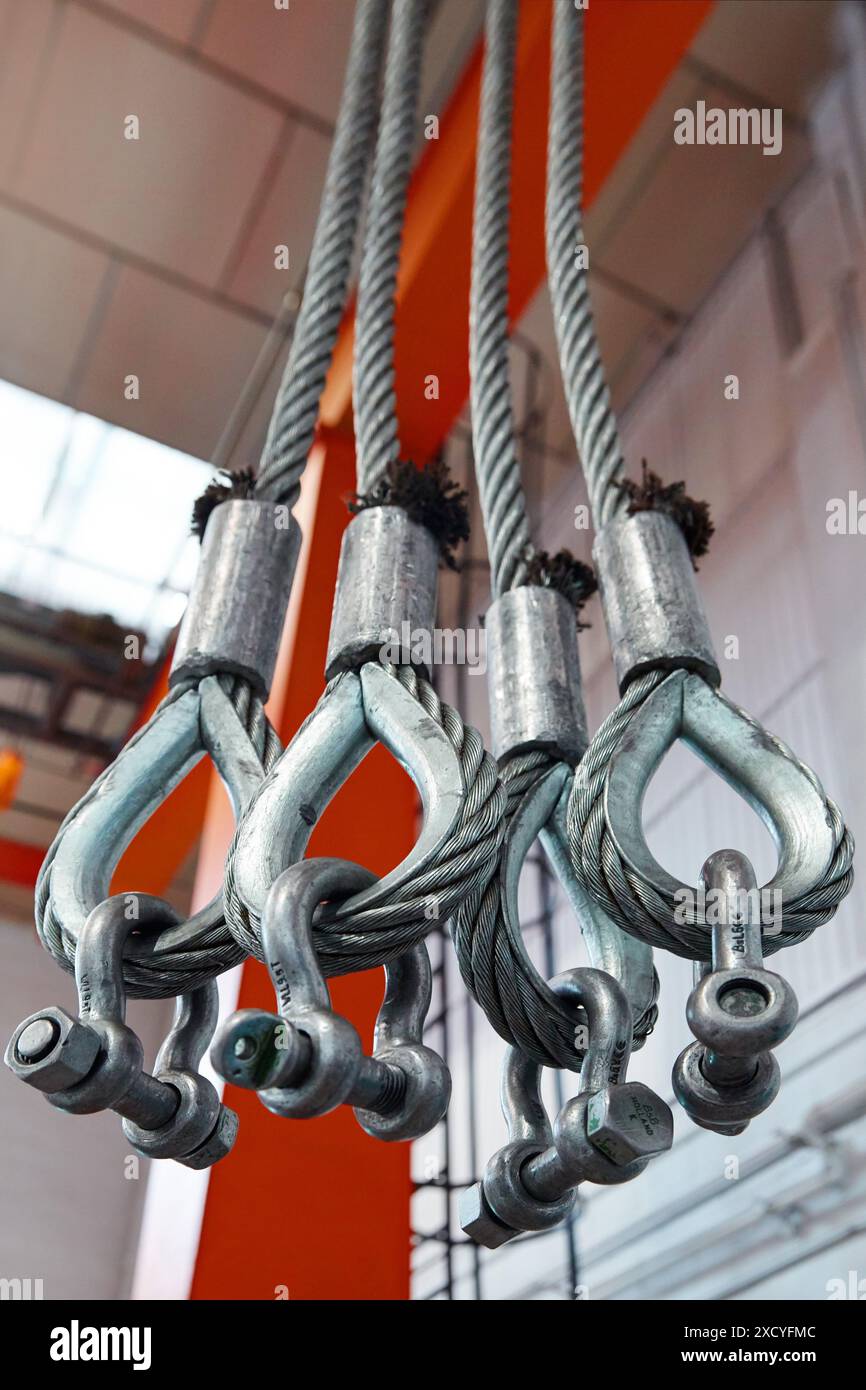 Crane hooks. Industry concept Stock Photo - Alamy