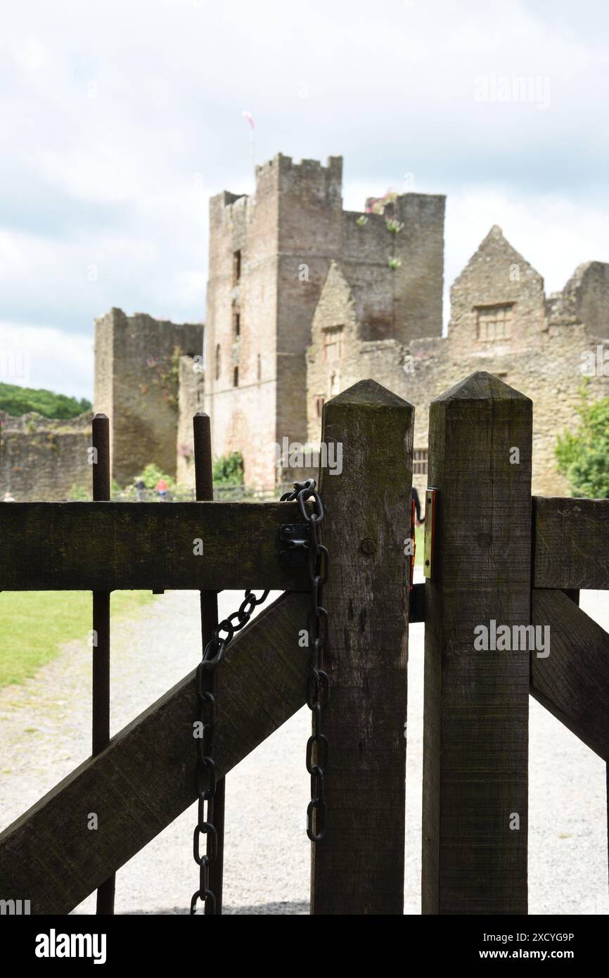 Ludlow Medieval castle is part of Powis Estates, seen through ...