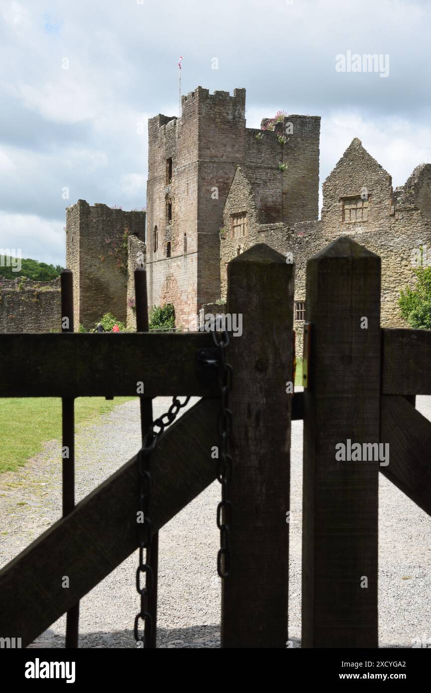 Ludlow Medieval castle is part of Powis Estates, seen through ...