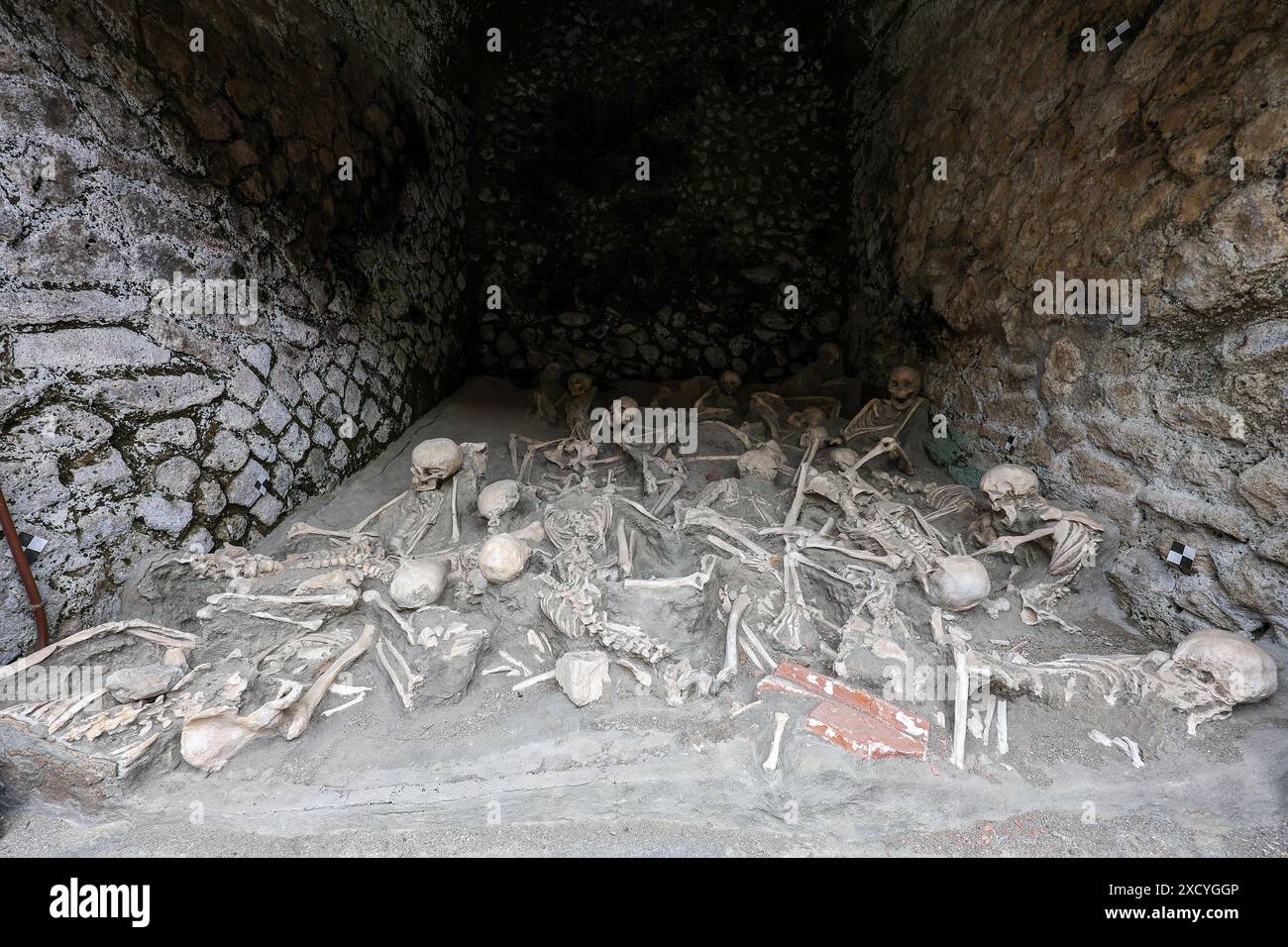 Ercolano, Italy, 19 June 2024. A view of the skeletons of the fugitive ...