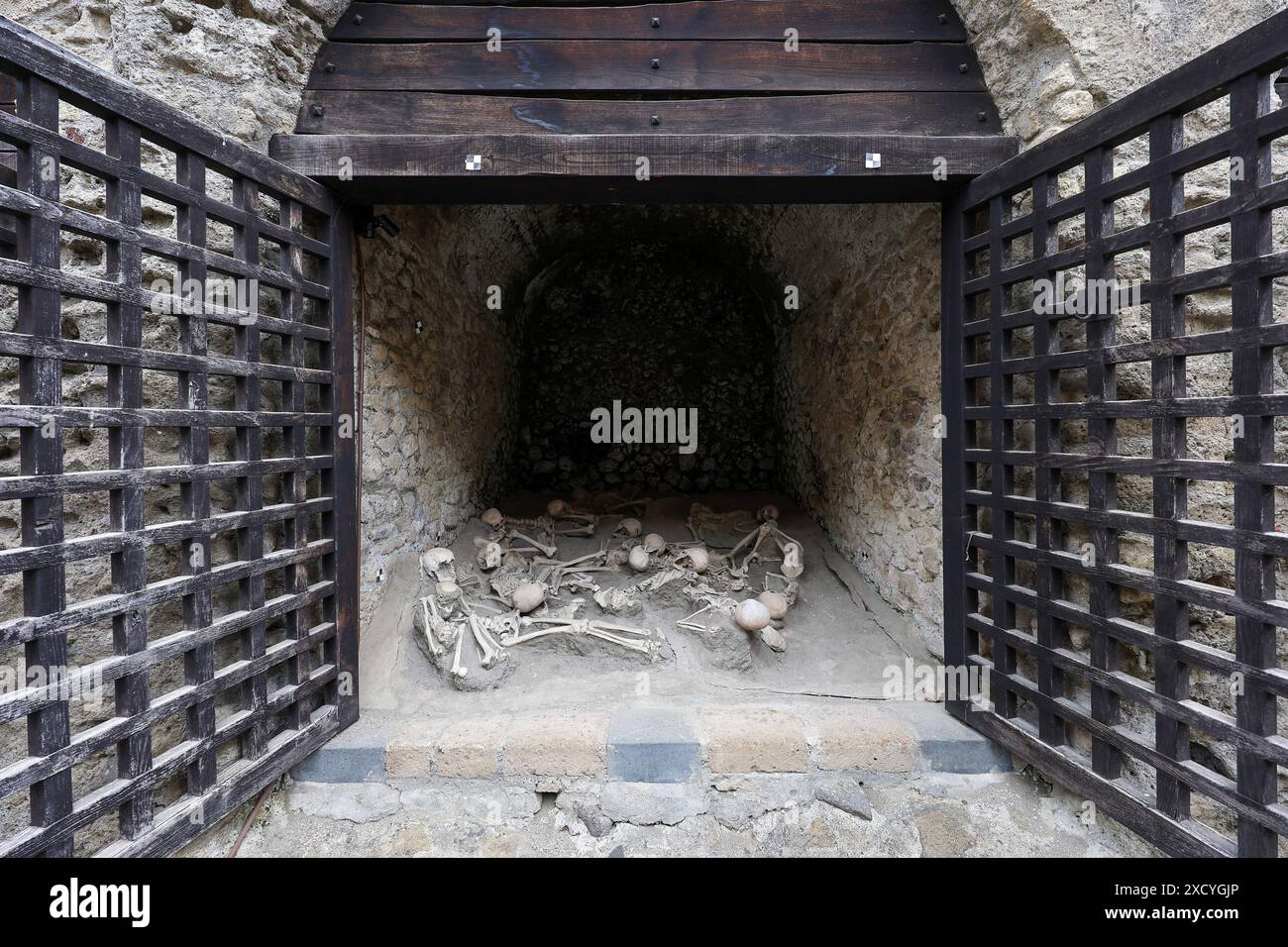 Ercolano, Italy, 19 June 2024. A view of the skeletons of the fugitive ...