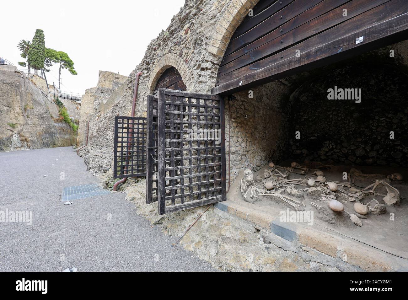 Ercolano, Italy, 19 June 2024. A view of the skeletons of the fugitive ...