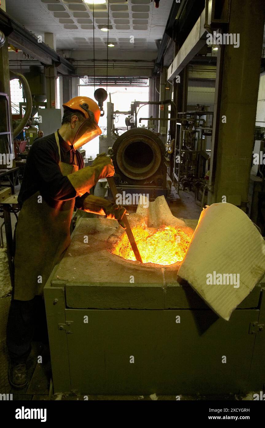 The preparation and casting of iron hi-res stock photography and images ...