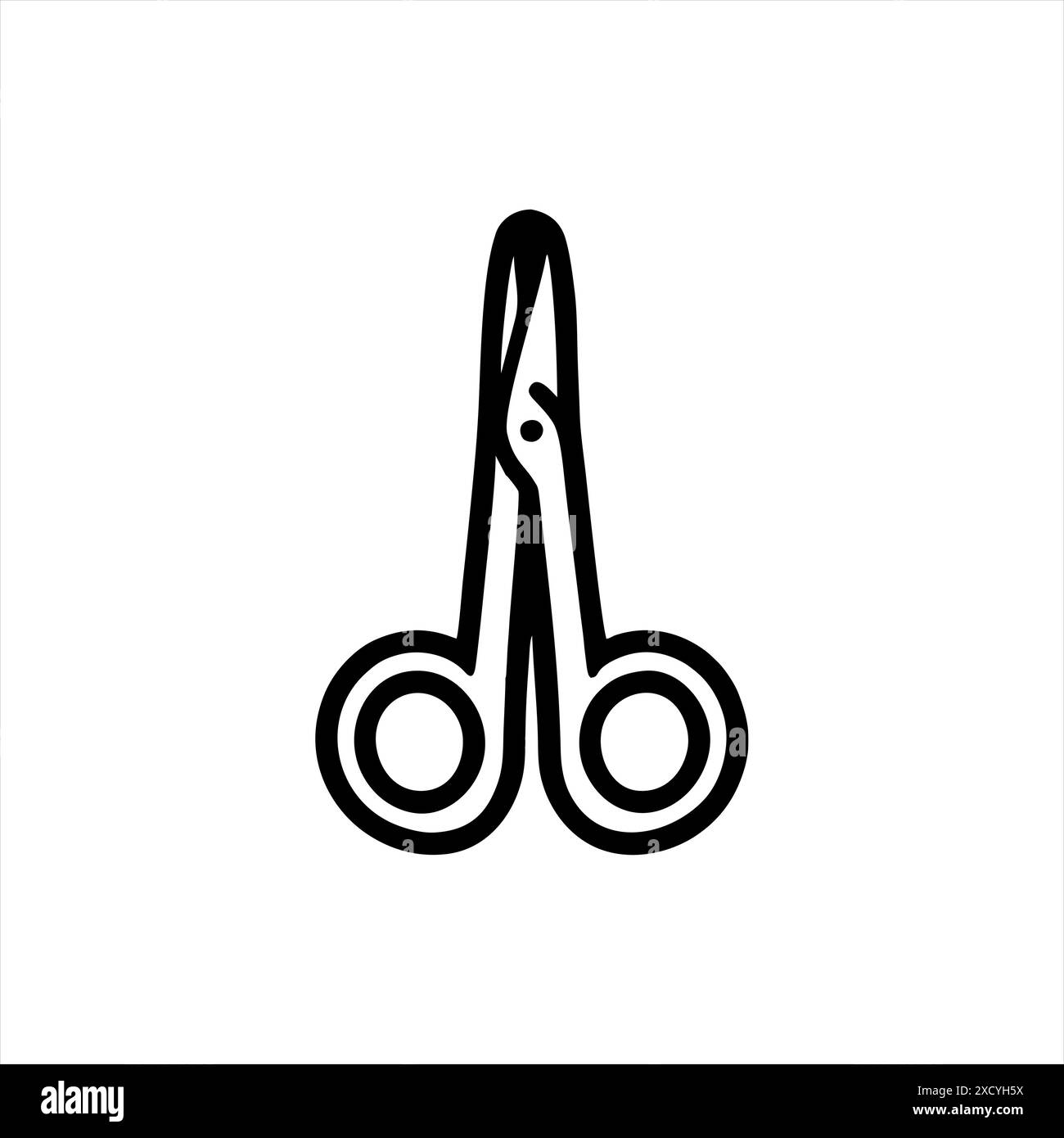 Simple scissors vector minimalist Black and White Stock Photos & Images ...