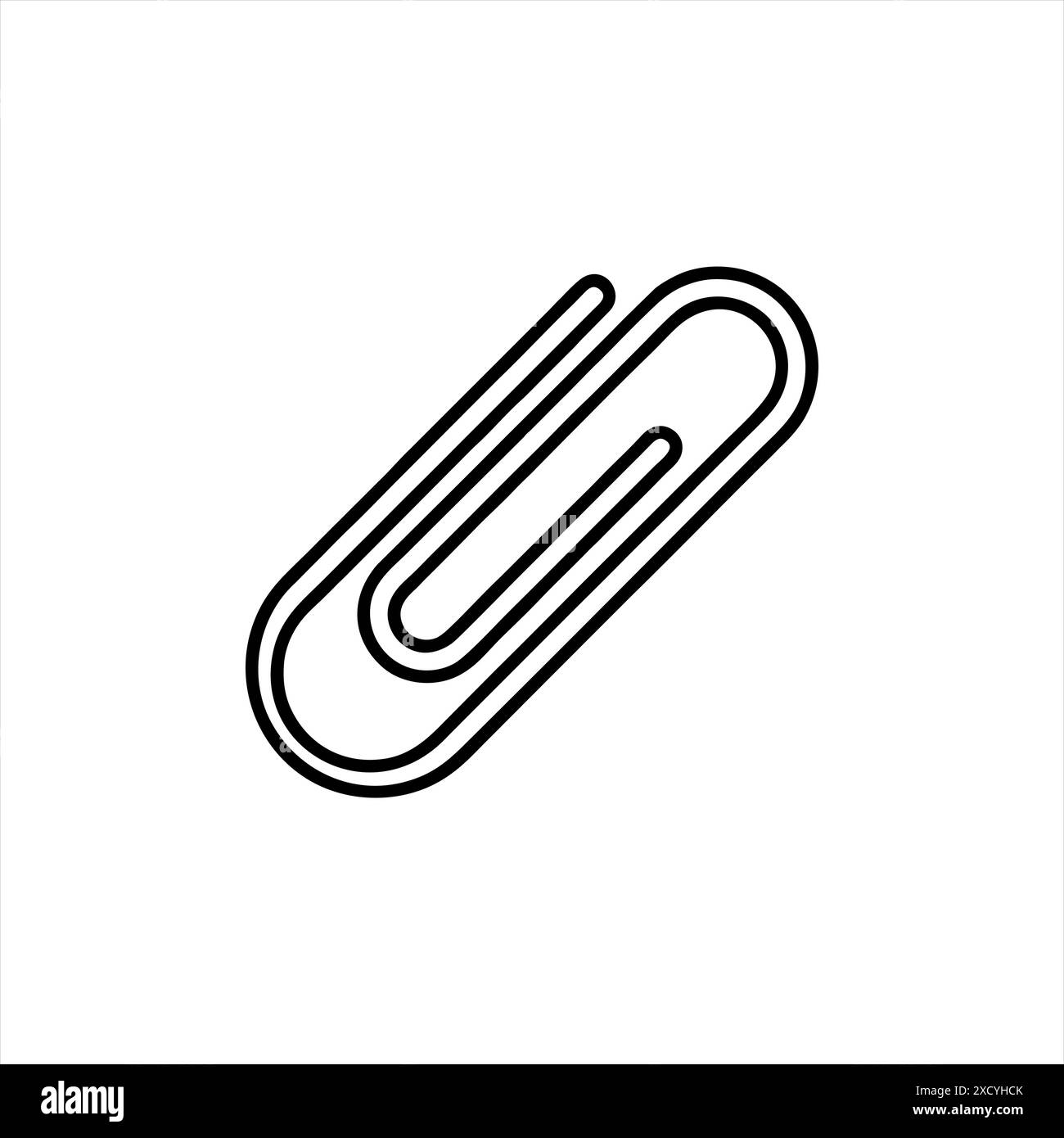 Simple paper clip Vector with Minimalist and modern design Stock Vector ...
