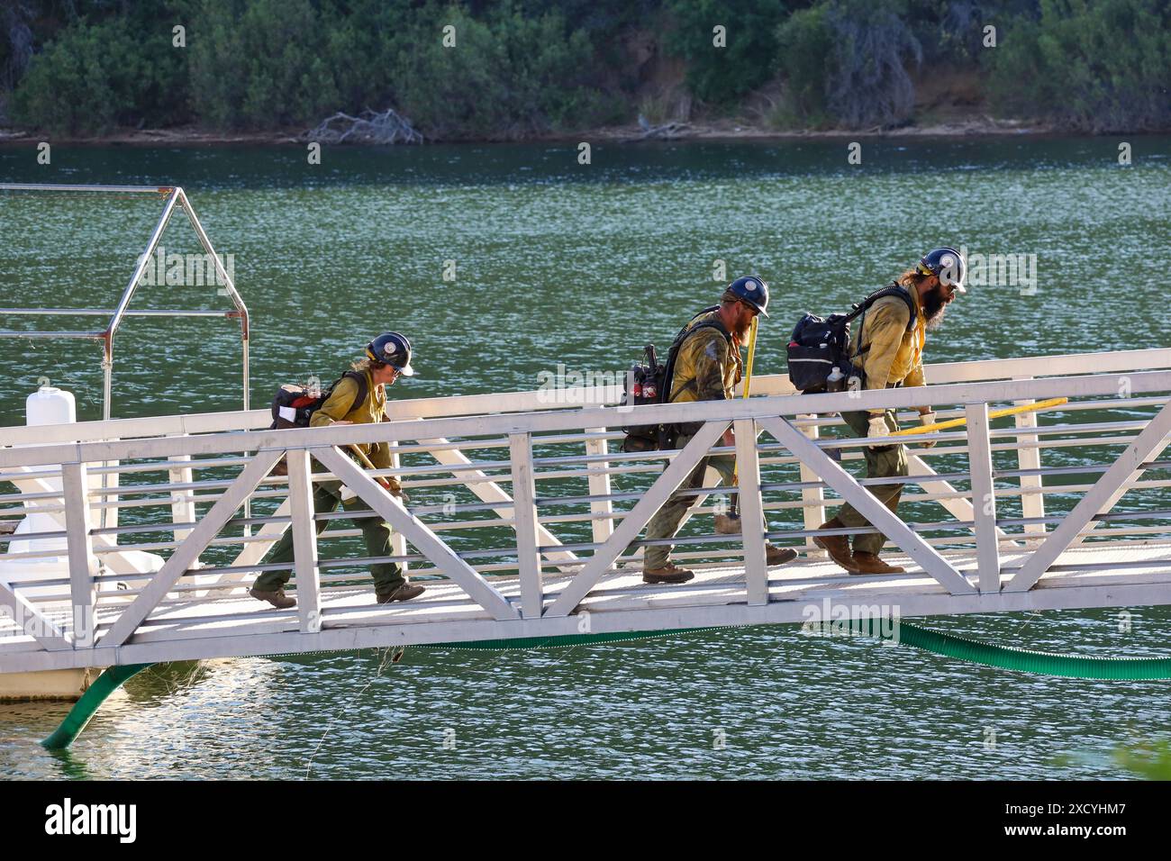 Santa Barbara, California, USA. 18th June, 2024. Post Fire Firemen had ...