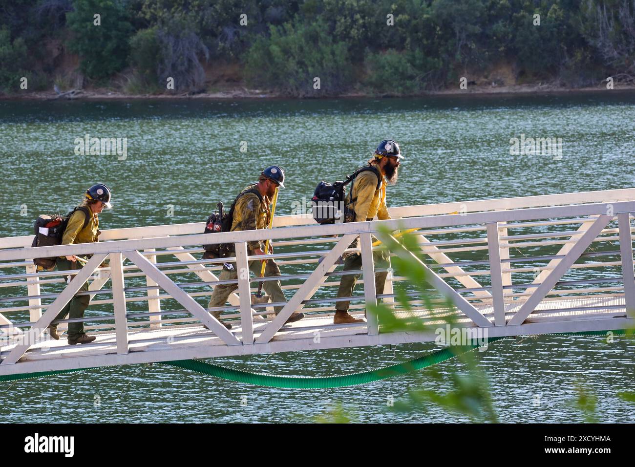 Santa Barbara, California, USA. 18th June, 2024. Post Fire Firemen had ...