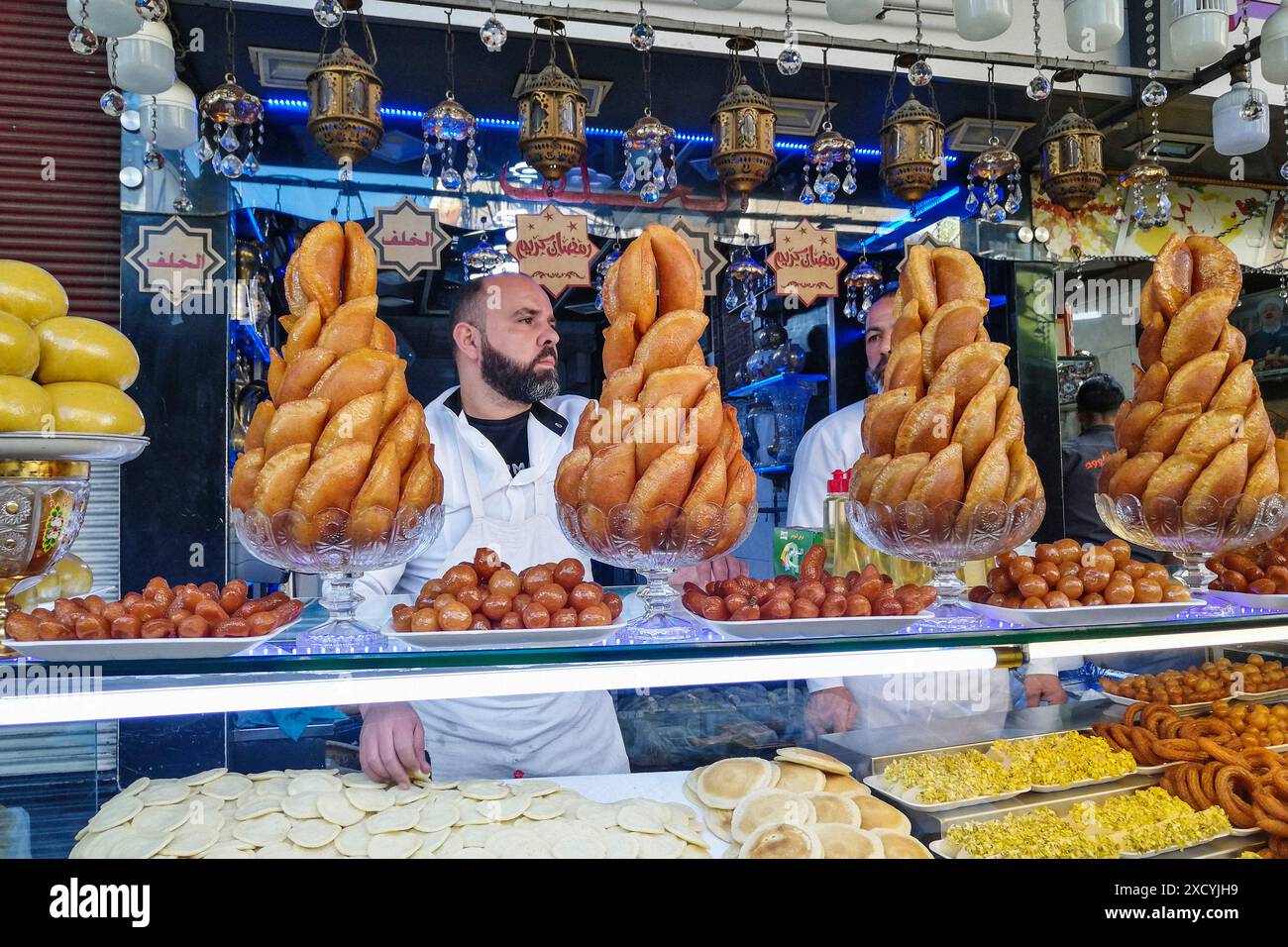 Syria, Damascus, candy store Stock Photo - Alamy