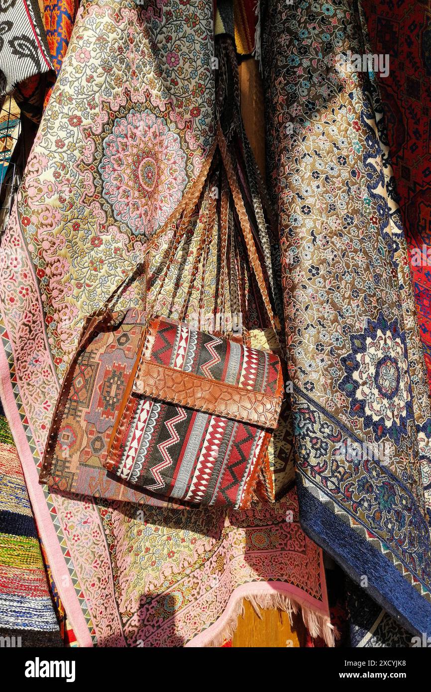 Syria, Damascus, silk artefacts Stock Photo - Alamy