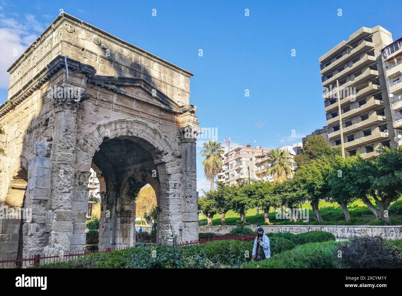 Syria, Latakia, arch of Triumph Stock Photo - Alamy