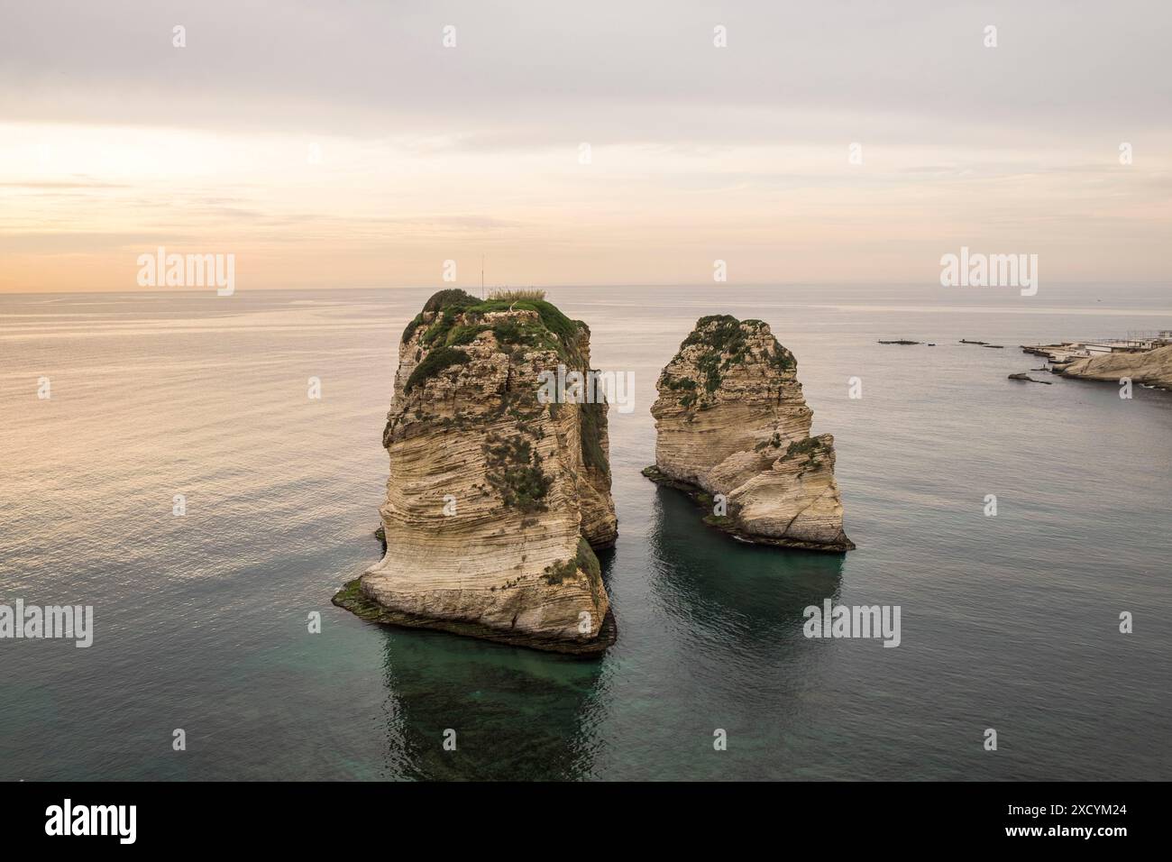 Lebanon, Beirut, Pigeon Rocks Stock Photo - Alamy