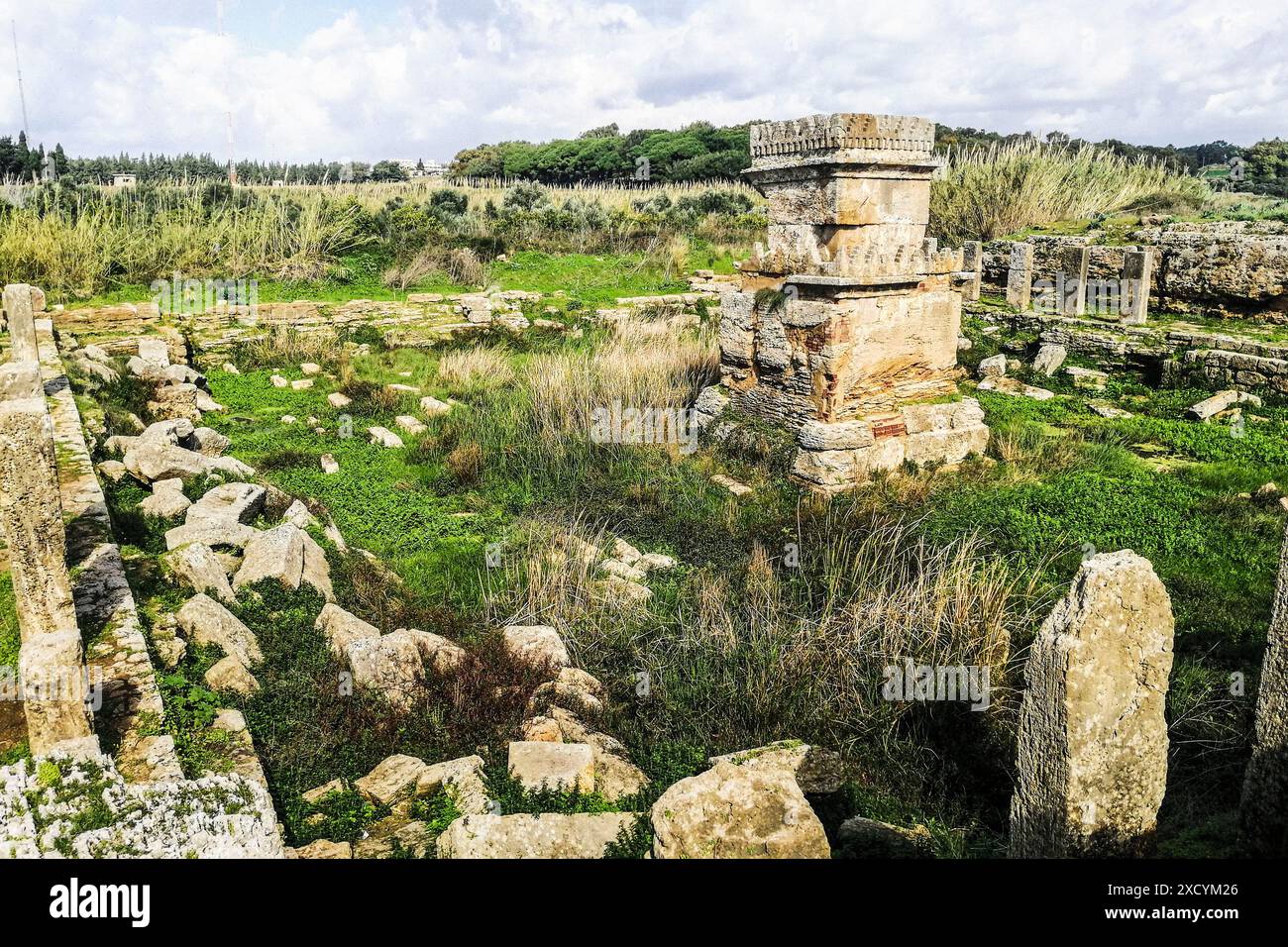 Syria, Amrit, Remains Temple in the Phoenician Ruins Stock Photo - Alamy
