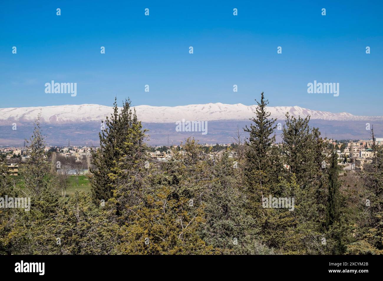 Lebanon, view from Baalbek Stock Photo - Alamy